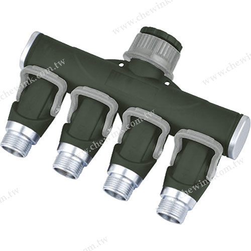 P40125 Plastic 4-Way Manifold with Lever Feature